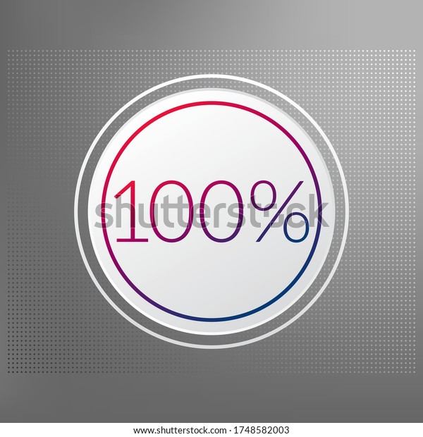 100 Percent Circle Chart Symbol Vector Stock Vector (Royalty Free ...