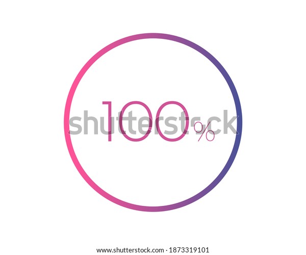 100 Percent Circle Chart Symbol 100 Stock Vector (Royalty Free ...