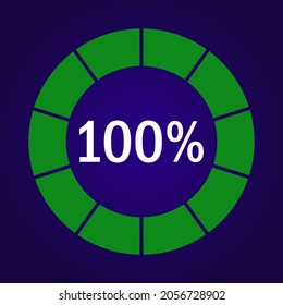 100 Percent Dark Blue Gradient Background Stock Vector (Royalty Free ...