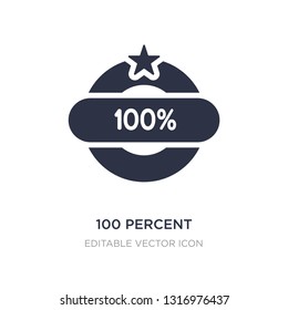 100 Percent Icon On White Background Stock Vector (Royalty Free ...
