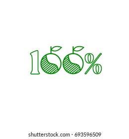 100 Percent Vector Isolated Illustration 100 Stock Vector (Royalty Free ...