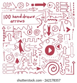 100 Perfect Vector Hand Drawn Arrows Stock Vector (Royalty Free ...