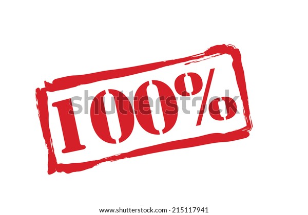 100 Red Rubber Stamp Vector Over Stock Vector (Royalty Free) 215117941 ...