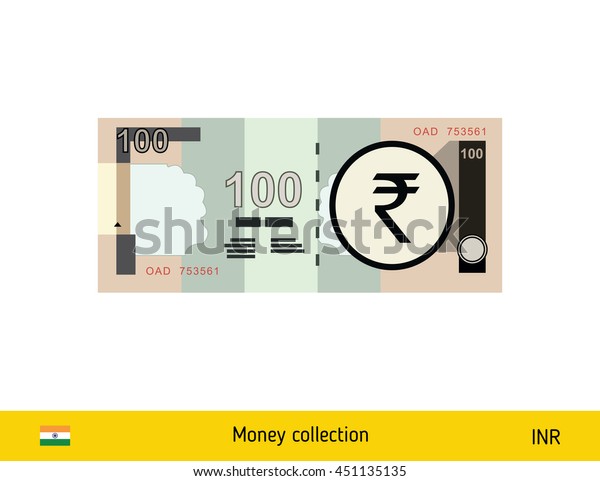 100 Rupee Banknote Illustration Stock Vector (Royalty Free) 451135135 ...