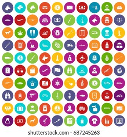 100 Smuggling Icons Set Different Colors Stock Vector (Royalty Free ...