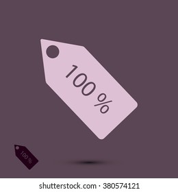 100 Tag Icon Stock Vector (Royalty Free) 380574121 | Shutterstock