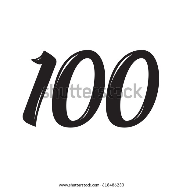 100 Text Design Vector Calligraphy Typography Stock Vector Royalty