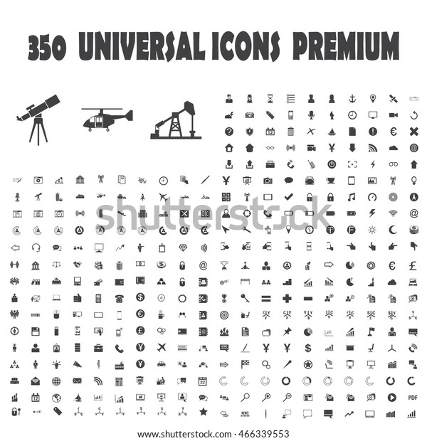 100 Universal Icons Simplus Series Vector: เวกเตอร์สต็อก (ปลอดค่า ...