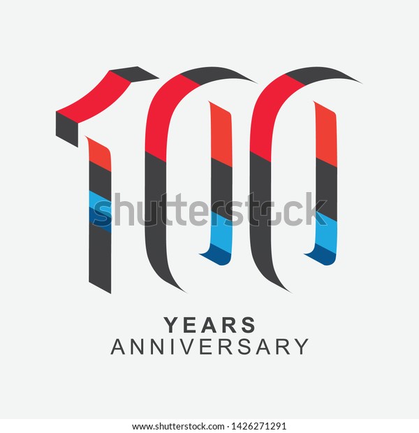 100 Year Anniversary Vector Template Design Stock Vector (Royalty Free ...