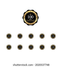 100 Years Anniversary Celebration Vector Template Stock Vector (Royalty ...