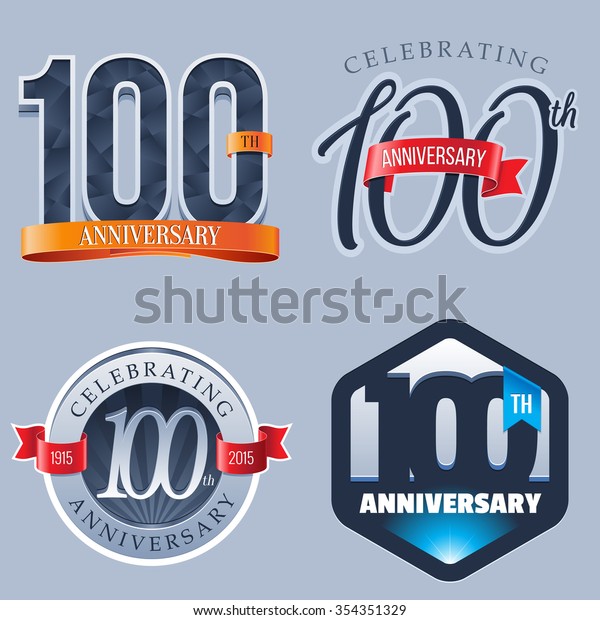 Logotipo del centenario: vector de stock (libre de regalías) 354351329 ...