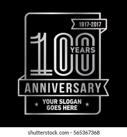 100 Years Anniversary Logo Vector Illustration Stock Vector (Royalty ...