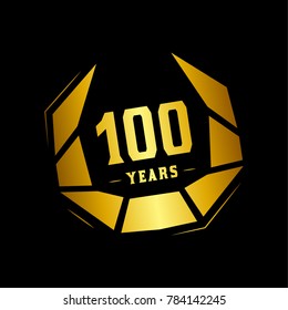 100 Years Design Template Anniversary Vector Stock Vector (Royalty Free ...
