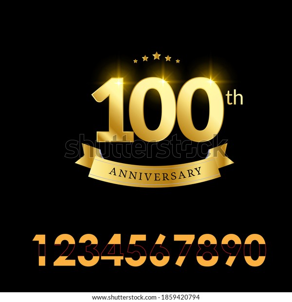 100 Years Design Template Anniversary Vector Stock Vector (Royalty Free ...