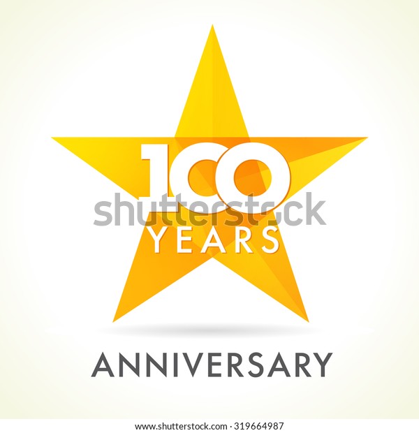 100 Years Old Celebrating Star Logo Stock Vector (Royalty Free) 319664987