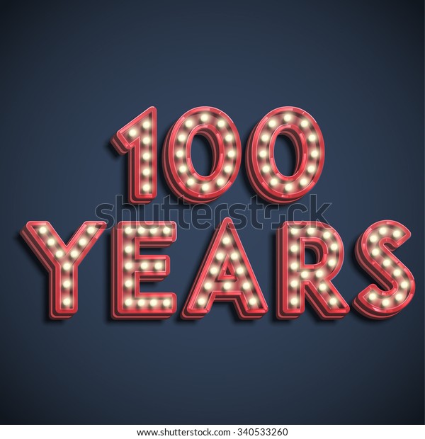 100 Years Typography Vector Stock Vector (Royalty Free) 340533260 ...