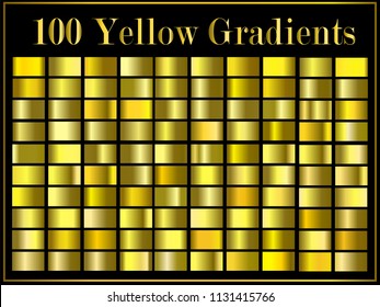 100 Yellow Gradients Set Simple Color Stock Vector (Royalty Free ...