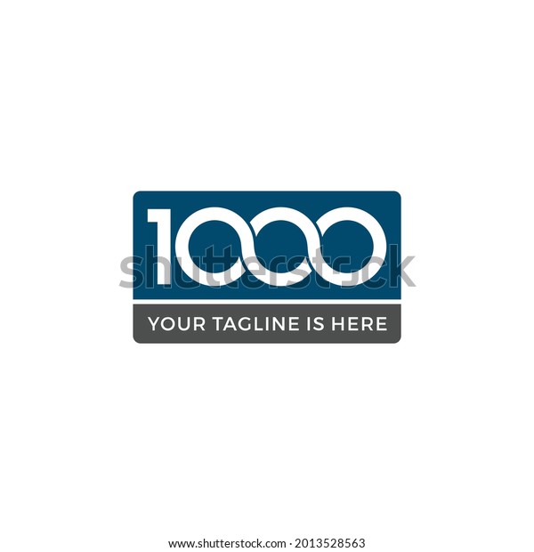 1000 Icon One Thousand Logo Design: เวกเตอร์สต็อก (ปลอดค่าลิขสิทธิ์ ...
