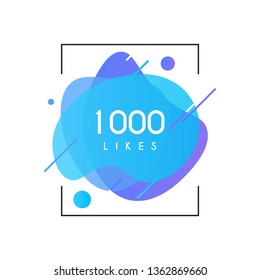 1000 Likes Design Template Stock Vector (Royalty Free) 1362869660