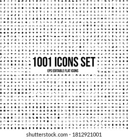 1001 Icons Set Bundle Stock Vector (Royalty Free) 1812921001 | Shutterstock