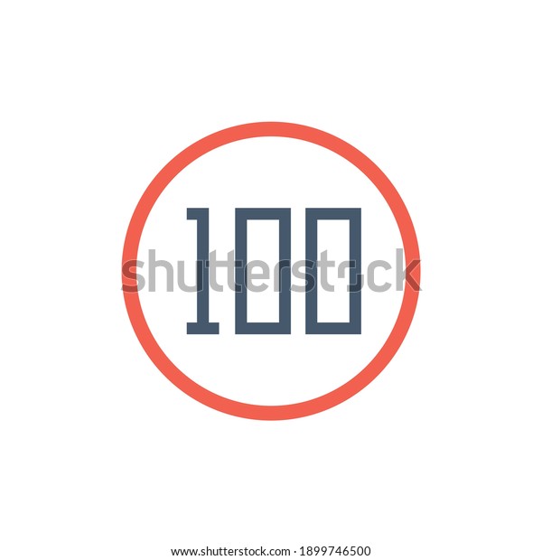 100kph Speed Limit Sign Speed Limit Stock Vector (Royalty Free ...