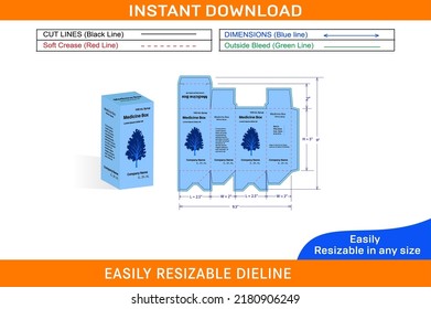 100ml Syrup Box Packaging Design Template Stock Vector (Royalty Free ...