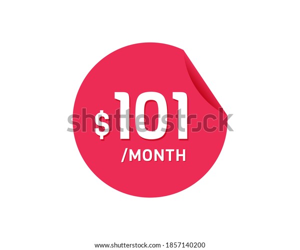 101 Dollar Month 101 Usd Monthly Stock Vector (Royalty Free) 1857140200 ...