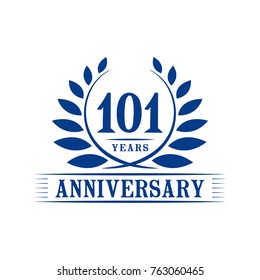 101 Years Anniversary Logo Template Stock Vector (Royalty Free ...