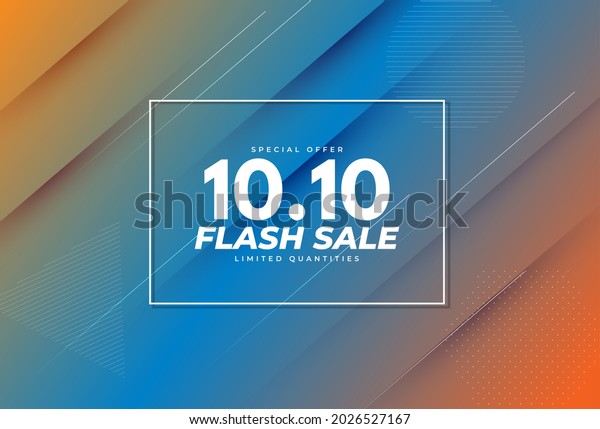 1010flash Sale Promotion Offer Bannervector Illustration Stock Vector ...
