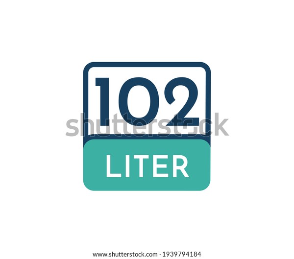 102 리터 아이콘 벡터 그림 스톡 벡터(로열티 프리) 1939794184 | Shutterstock