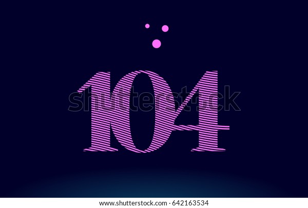 104 Number Digit Logo Pink Line Stock Vector (Royalty Free) 642163534 ...