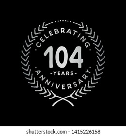 104 Years Design Template 104th Vector Stock Vector (Royalty Free ...