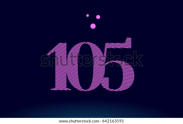 105 Number Digit Logo Pink Line Stock Vector (Royalty Free) 642163591 ...