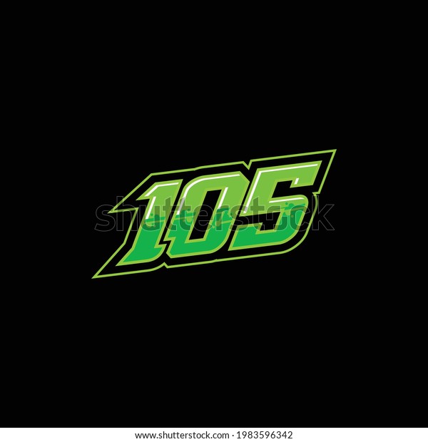 105 Number Racing Design Vector Stock Vector (Royalty Free) 1983596342 | Shutterstock