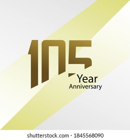 105 Year Anniversary Vector Template Design Stock Vector (Royalty Free ...