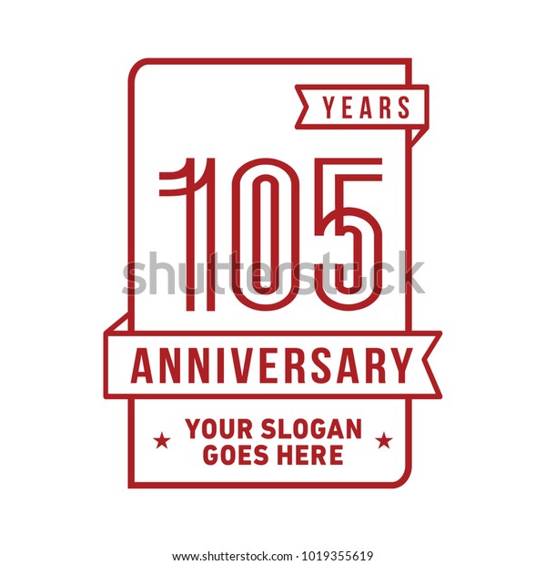 105th Anniversary Logo Vector Illustration Stock Vector (Royalty Free ...