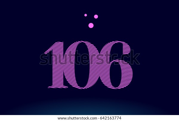 106 Number Digit Logo Pink Line Stock Vector (Royalty Free) 642163774 ...