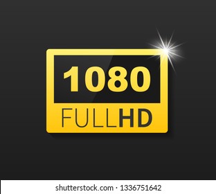 1080 Full Hd Label High Technology: เวกเตอร์สต็อก (ปลอดค่าลิขสิทธิ์ ...