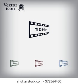 1080p Full Hd Sign: vector de stock (libre de regalías) 372364480 ...