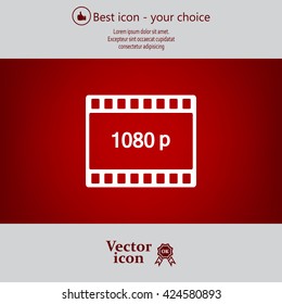 1080p Full Hd Sign: vector de stock (libre de regalías) 424580893 ...