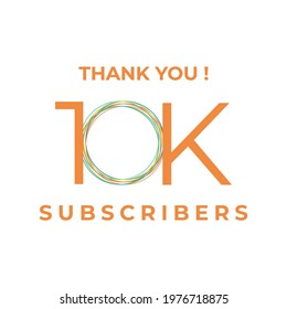 10k 10000 Subscriber Celebration 10k Subscriber Stock Vector (Royalty ...