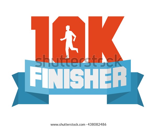 10k Running Finisher Flat Vector Illustration: เวกเตอร์สต็อก (ปลอดค่า ...