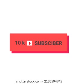 10k Subscriber Icon Sign Use Social Stock Vector (Royalty Free ...