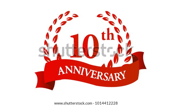 10th Anniversary Symbol Stock Vector (Royalty Free) 1014412228 ...