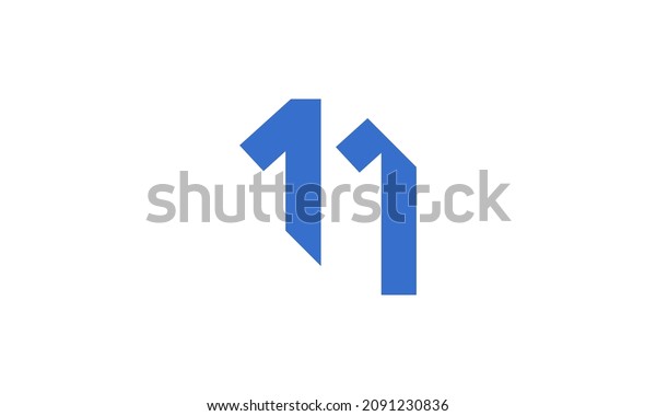 11 New Number Unique Cut Modern Stock Vector (Royalty Free) 2091230836 ...