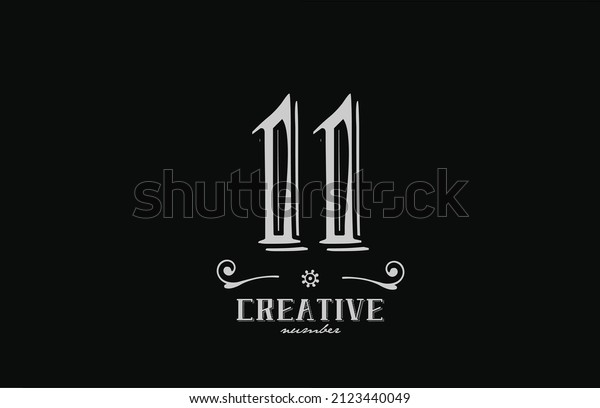 Icono del logotipo de 11 números: vector de stock (libre de regalías ...