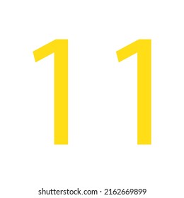 11 Number Simple Clip Art Vector Stock Vector (Royalty Free) 2162669899 ...