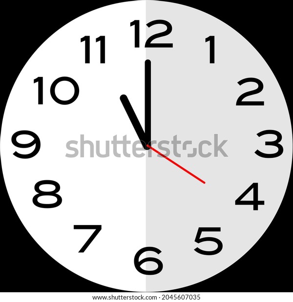 11 Oclock Eleven Oclock Analog Clock Stock Vector (Royalty Free ...