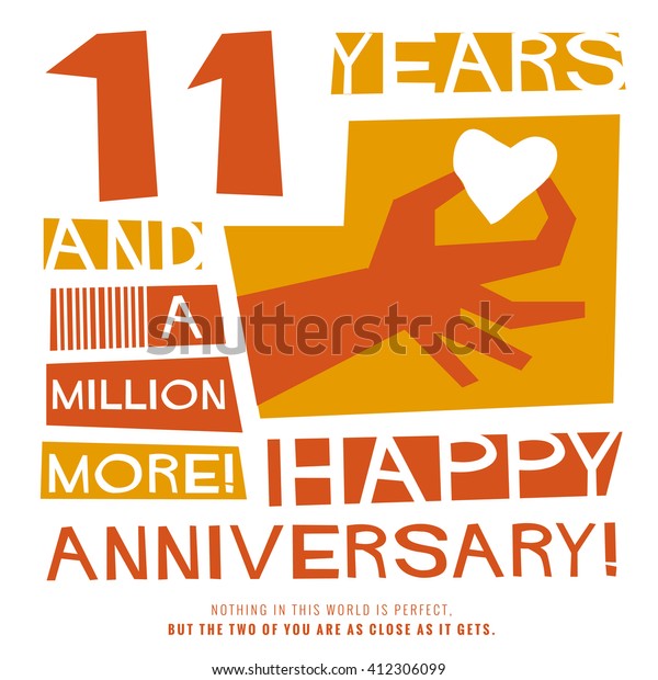 11 Years Happy Anniversary Vector Illustration Stock Vector (Royalty ...
