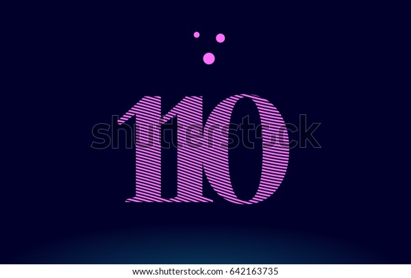 110 Number Digit Logo Pink Line Stock Vector (Royalty Free) 642163735 ...